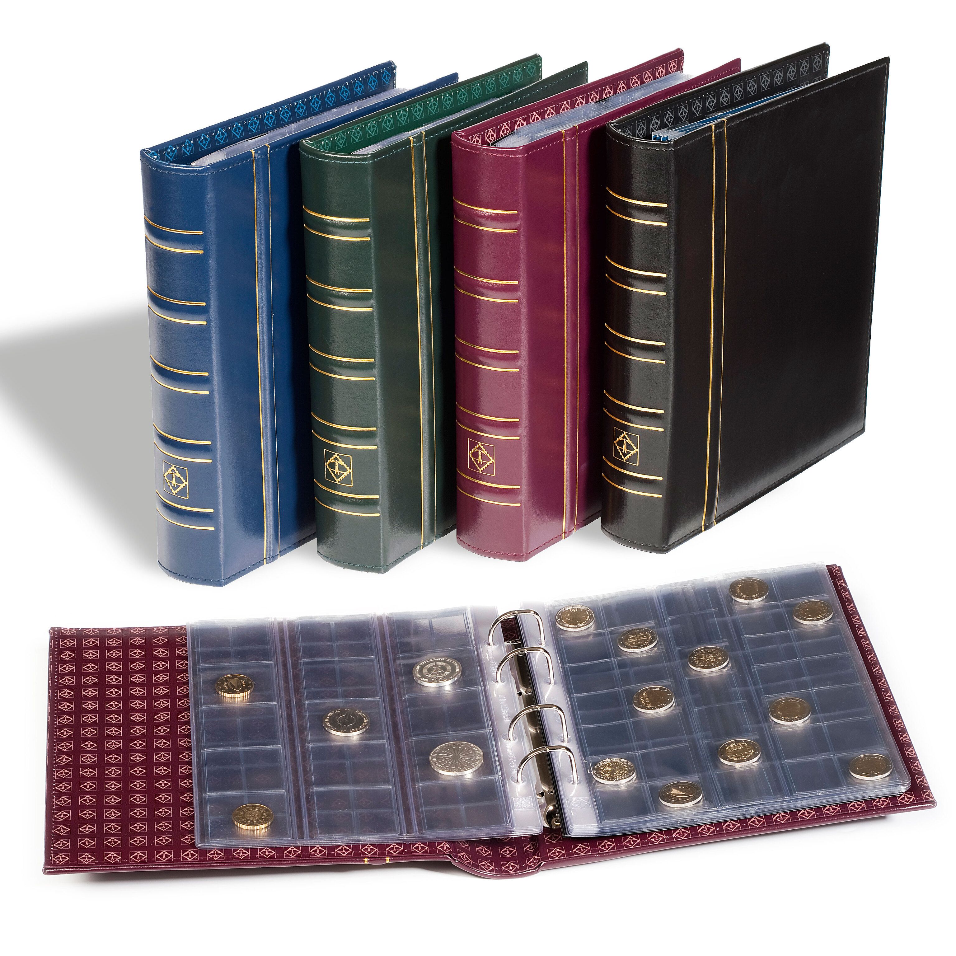 OPTIMA Classic Coin Album with 10 different pockets, blue at lighthouse.us