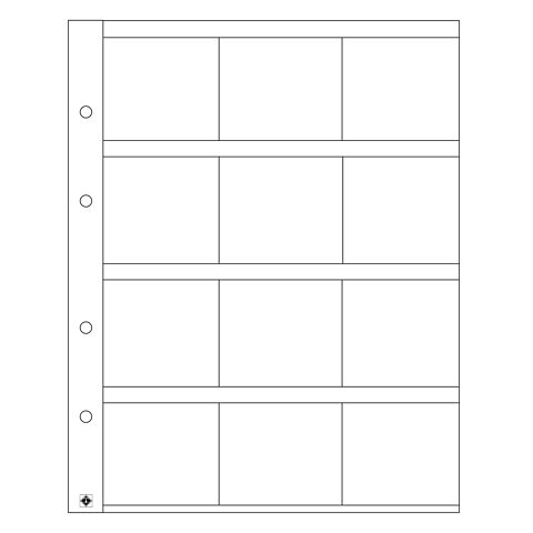 OPTIMA Coin Sheets for 12 Coin Holders (50x50 mm), clear at lighthouse.us
