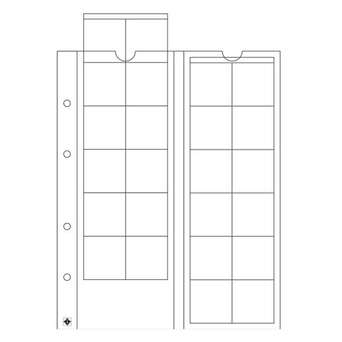 OPTIMA Coin Sheets for 24 coins up to 34 mm, clear at lighthouse.us