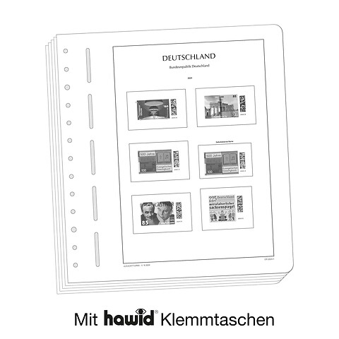 LIGHTHOUSE SF Illustrated album pages Germany, corner stamps at ...